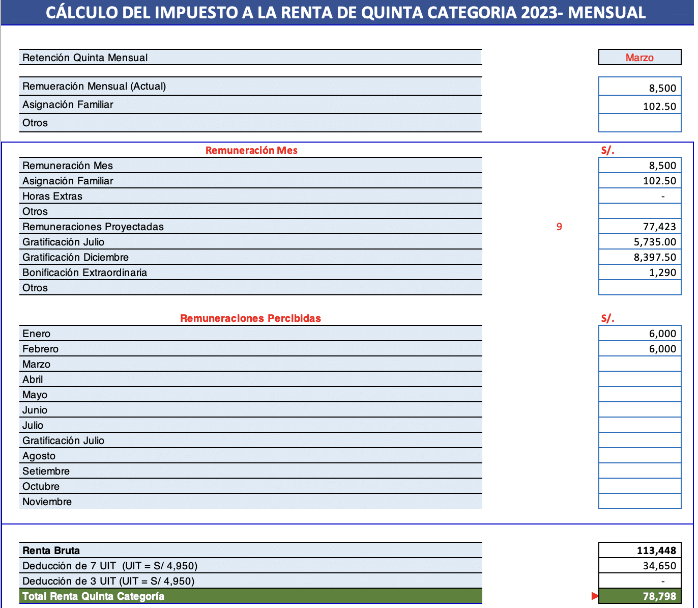 Caso Práctico: Cálculo de Renta de Quinta Categoría 2023 | Tributación Caso Práctico: Cálculo de Renta de Quinta Categoría 2023 | Tributación